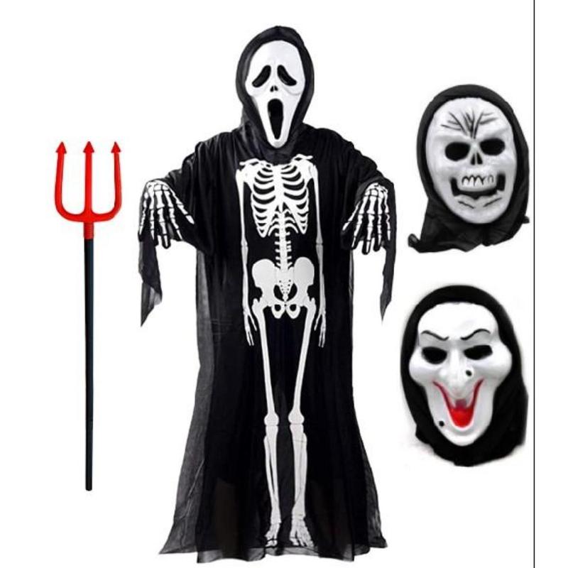 Halloween Ghost Mask / Hantu Topeng / Cosplay long face Halloween ...