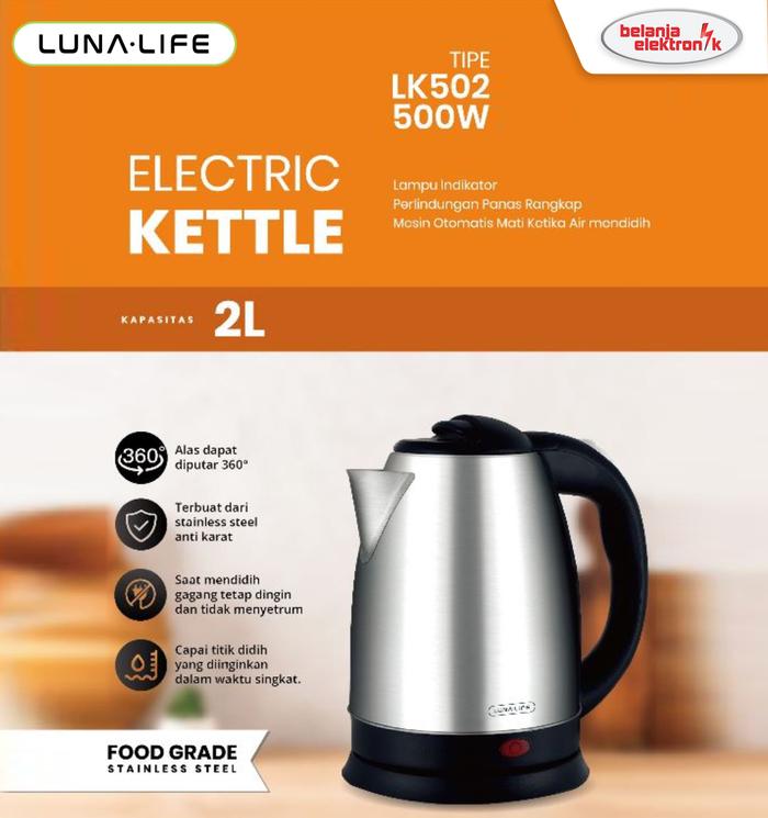 Jual LUNA LIFE Teko Listrik Electric Kettle Pemanas Air 2 Liter ...