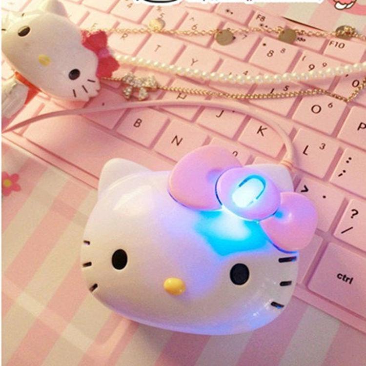 Tetikus Kartun Hello Kitty, Reka Bentuk Kreatif dan Comel, Kepala ...