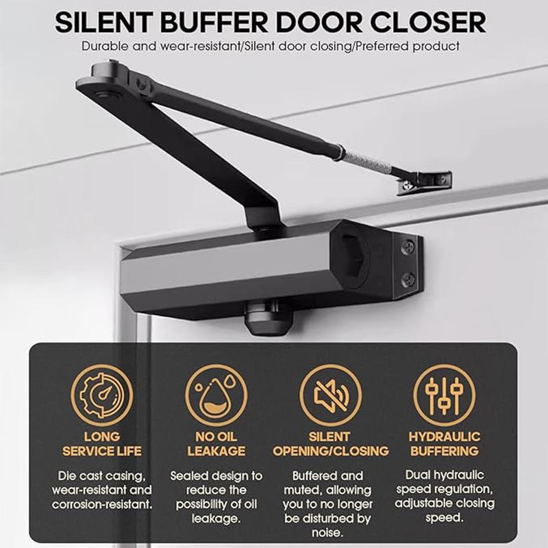 Automatic door closer stainless steel silent spring hidden automatic ...