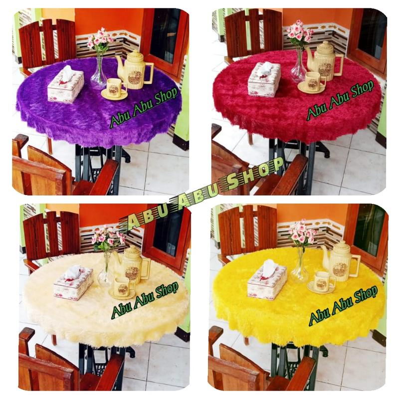 Taplak meja Bundar Jumbo Diameter 100 cm / Taplak Meja Bulu Kain - Shop ...