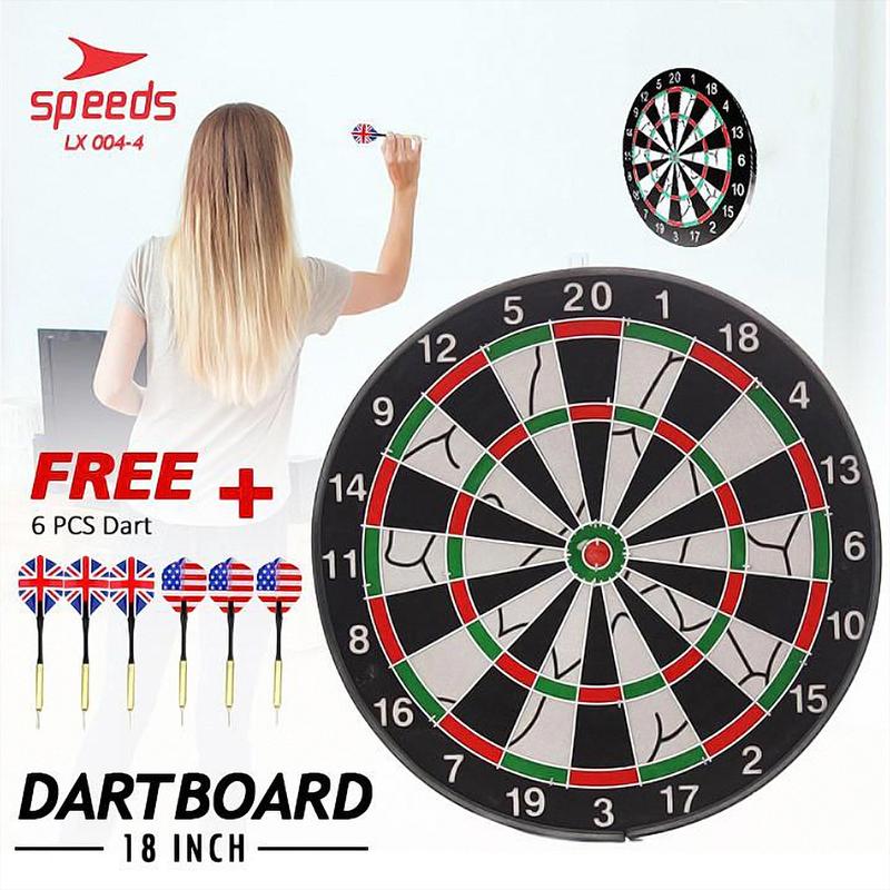 SPEEDS Dartboard Game Besar 18in Papan Dart Panahan Dinding Board ...