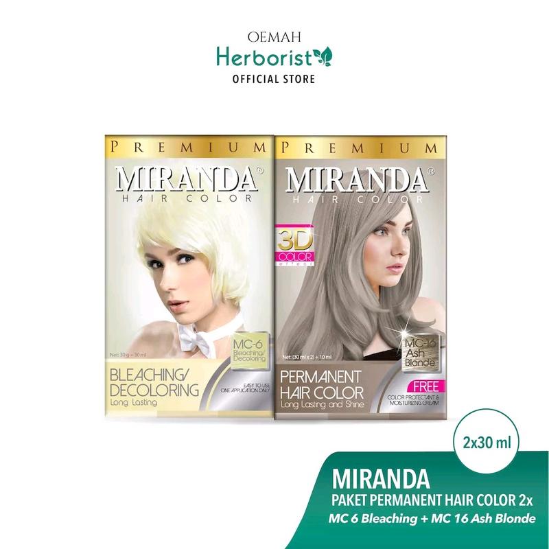 MIRANDA HAIR COLOR 30ML BLEACHING + ASH BLONDE - Shop | Tokopedia