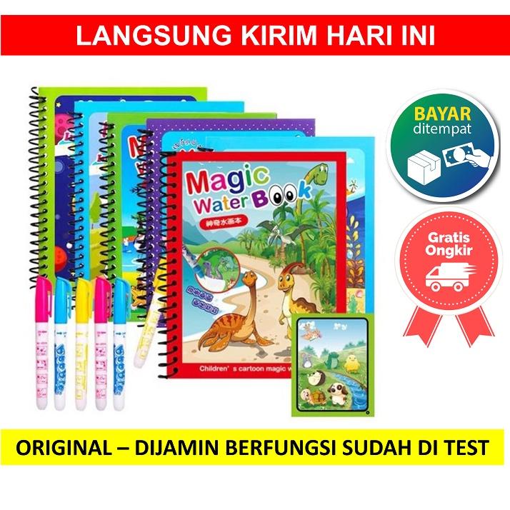Promo Magic Water Book Buku Mewarnai Air Magic Water Drawing Painting ...