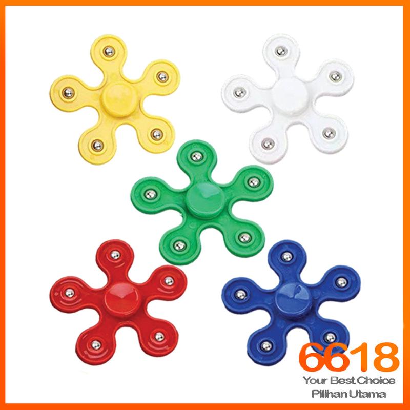 Mainan Kanak-Kanak Mainan Fidget Spinner Lima Daun Spinner Jari ...