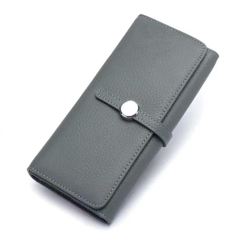 Dompet Kulit Tulen, Gaya Klac Panjang, Untuk Wanita, Jenama Fesyen ...
