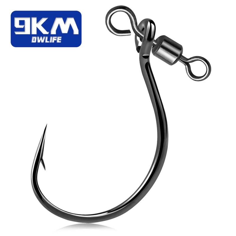 9KM 50pcs Drop Shot Fishing Hooks Swivels Fishing In-line DropShot Rig ...
