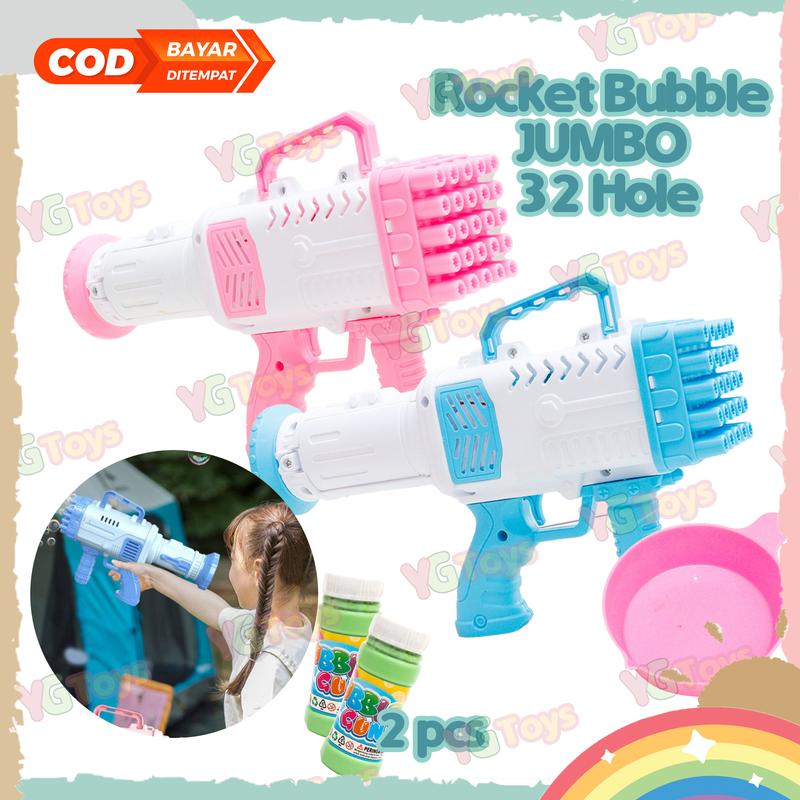 YGtoys Mainan Bubble Gun Bazoka JUMBO 32 Hole Rocket Launcher BESAR ...