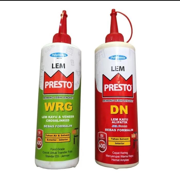Jual Lem Presto DN + WRG 600gr / Lem Kayu Teknologi Aliphatic - Lem ...