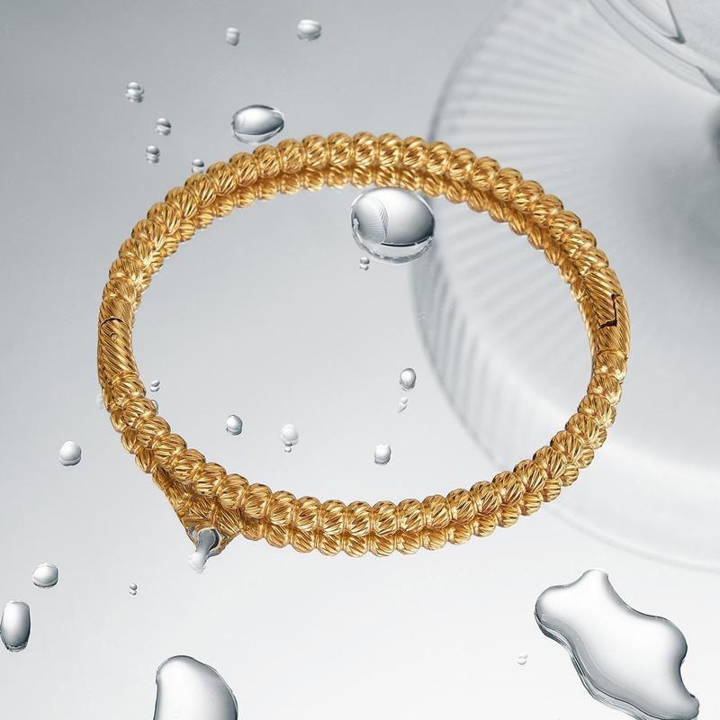 Titanium Bangle Gelang Rantai Tangan Gift Wedding Jewellery Gold ...