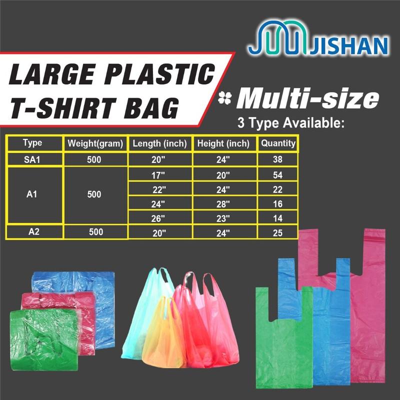 [500g] TAPAU Plastic Bag / Multi-size Singlet Tshirt Bag / Shopping ...