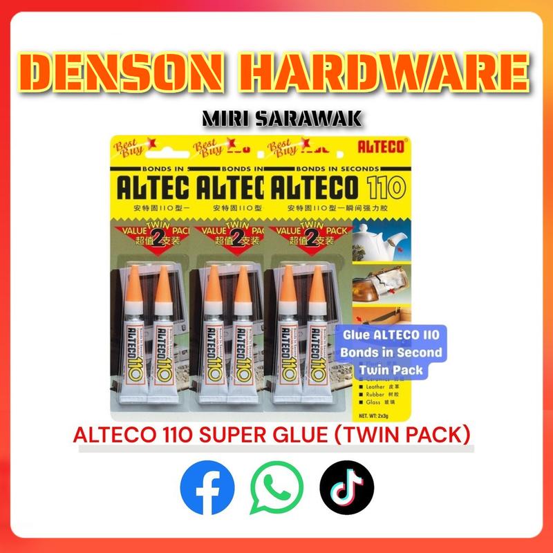 ALTECO 110 Bonds Super Glue Power Glue Twin Pack - TikTok Shop Malaysia
