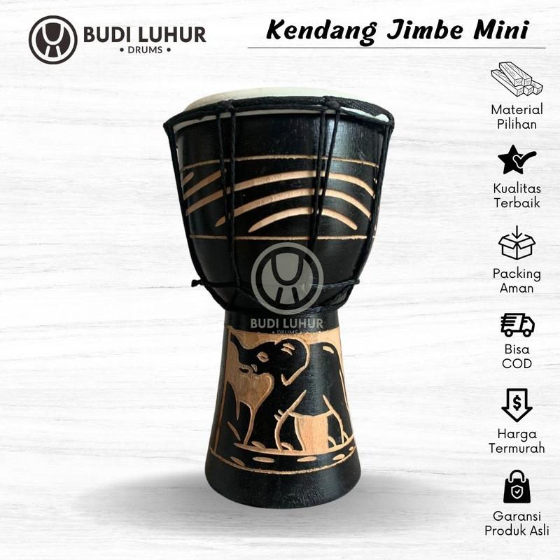 Kendang Jimbe 20cm Hitam Ukir Mainan Gendang Anak Kecil Ukuran - Shop ...