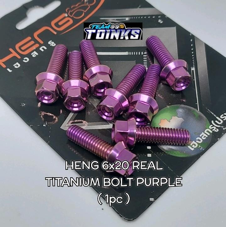 HENG 6x20 REAL TITANIUM PURPLE BOLTS w/ LASER PRINT ( 1pc ) - TikTok ...