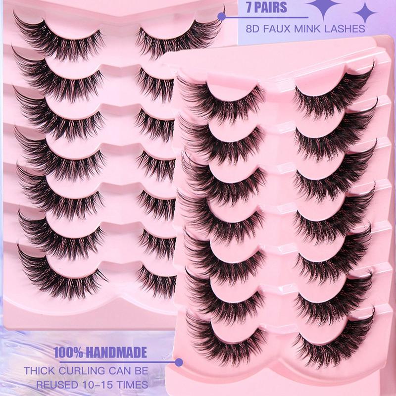 Lashes Wispy Cat Eye Lashes Fluffy False Lashes Artificial Fiber Volume ...