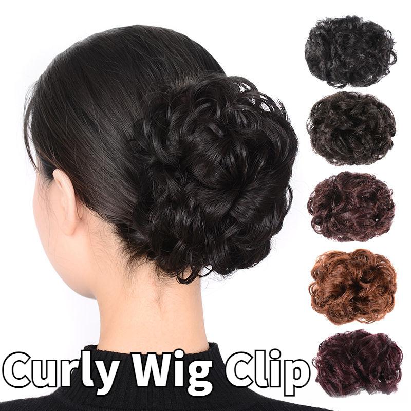 Pan Hair Wig With Grip And Bun Hair Short Curly Hair Headwea - TikTok ...