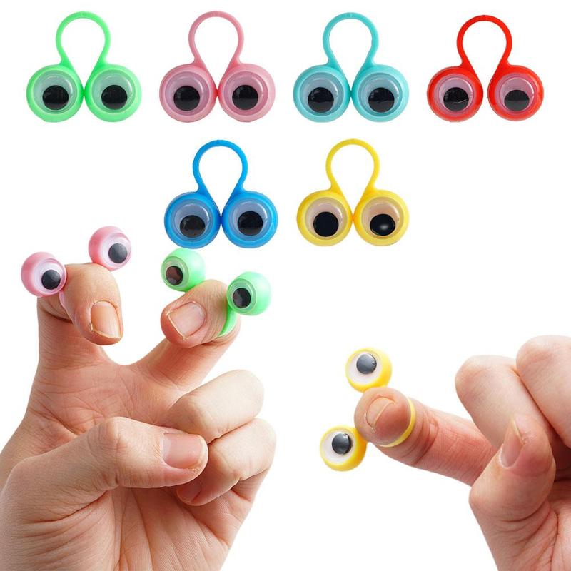 10PCS Random Colors Creative Wiggly Eye Finger Puppets Set Eye - TikTok ...