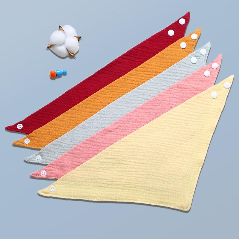Baby gauze triangle bib drool bib children's eating bib pure - TikTok ...