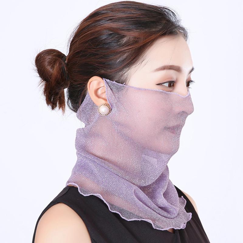 Spring Summer Chiffon Sun Protection Face Mask and Neck Gaiter - TikTok ...