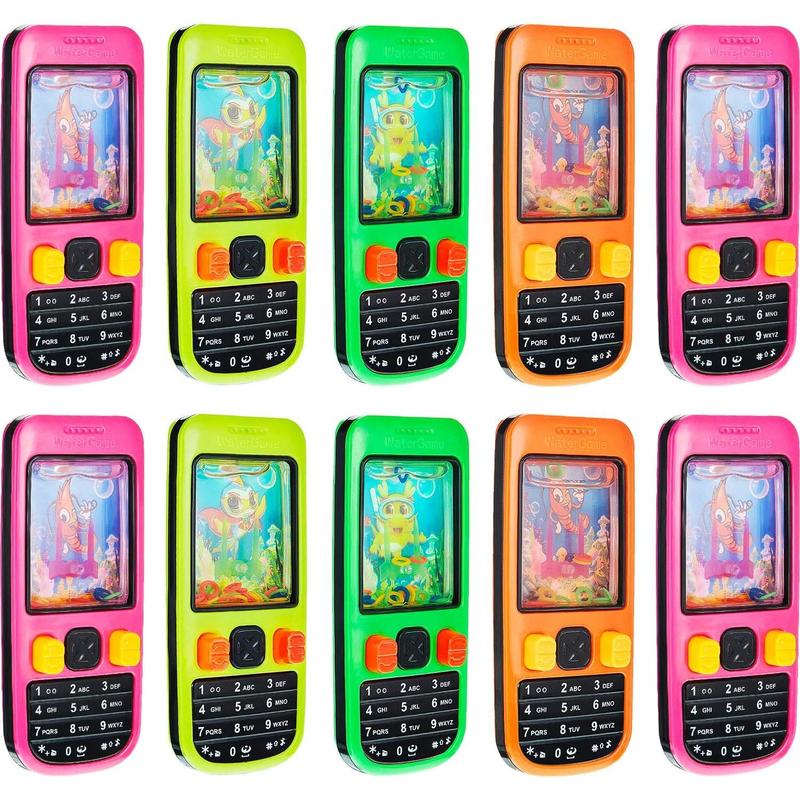 10 Pieces Handheld Water Ring Games Kids Party Favors Cellphone Water ...