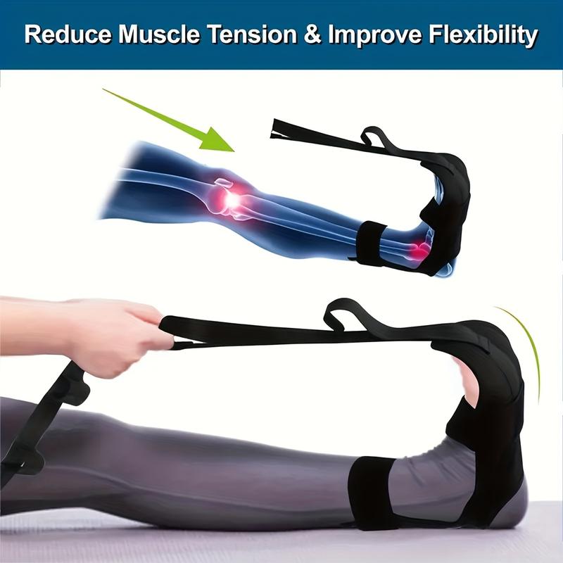 Yoga Leg Stretcher | Black TPR material | Adjustable resistance ...