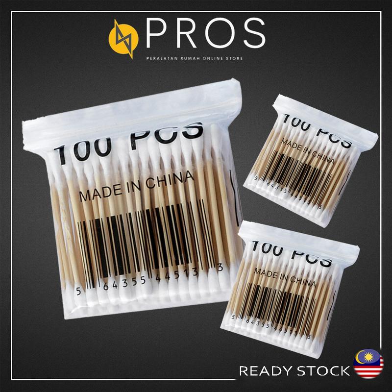 PROS 100pcs Double Head Cotton Buds Bamboo Disposable Cotton - TikTok ...