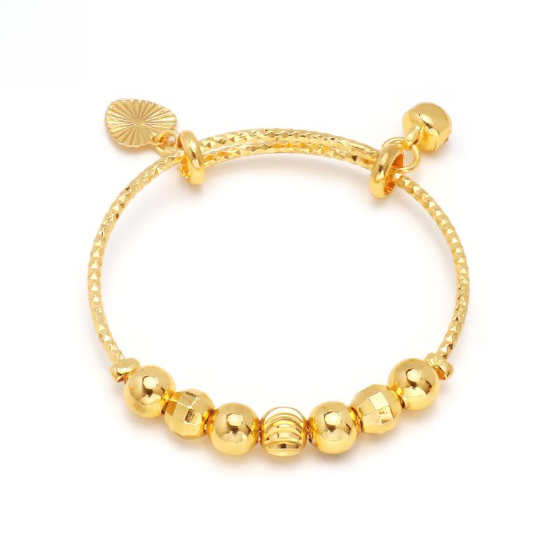 Gelang Loceng Bayi, Warna Emas, Manik dengan Loket Jantung, Gelang ...