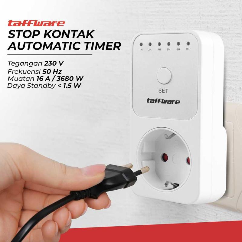 Taffware Stop Kontak Pengatur Waktu Digital Automatic Timer Switch - Shop | Tokopedia