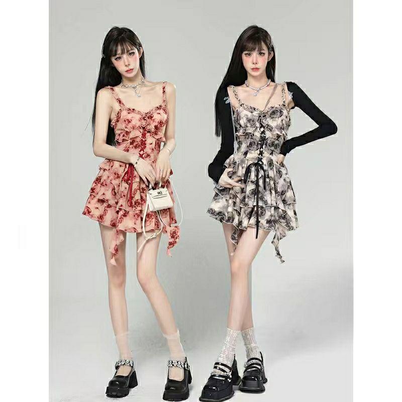 Gaun Tali Bunga, Barbie Makcik, untuk Wanita, Pakaian Musim Panas ...