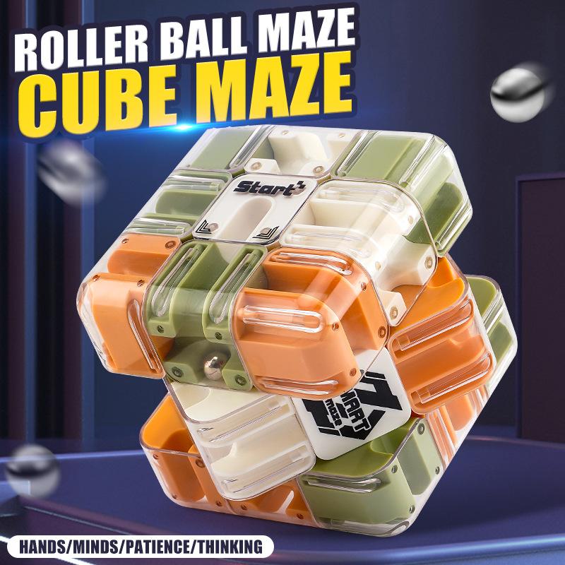 3D Stereoscopic Bead Maze Rotating Ball Maze 3x3 Cube Balanc - TikTok ...