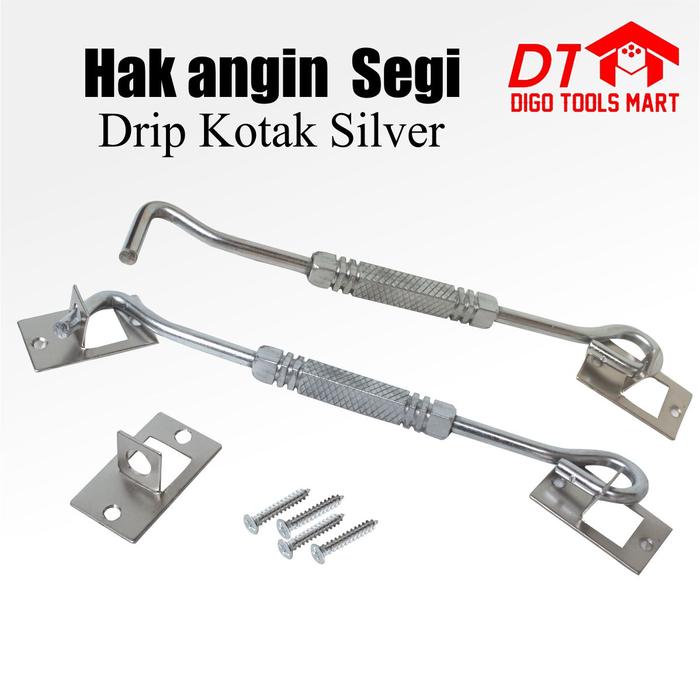 Jual Hak Angin Segi Tebal Silver Cantolan Penahan Jendela Window Hook ...