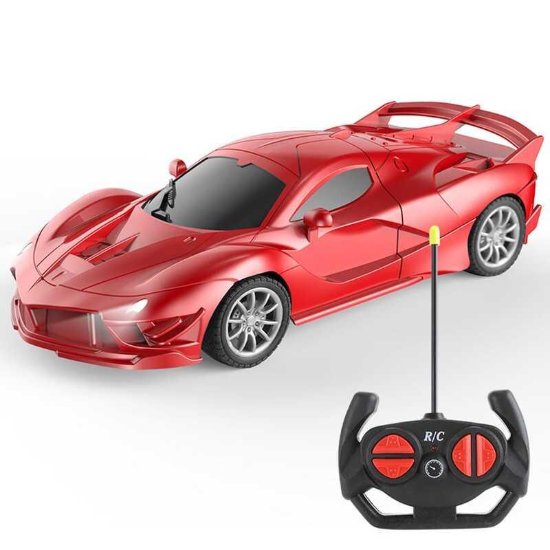 4 Channels RC Car with LED Light 2.4G Remote Control High-Speed Drift ...