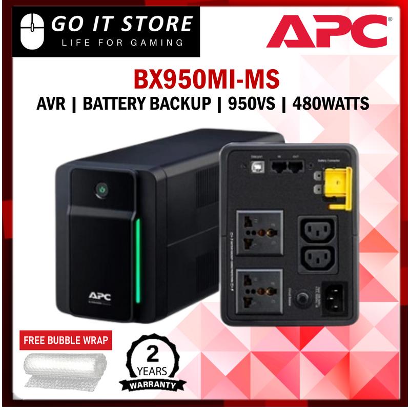APC UPS BX950MI-MS 950VA 230V Back UPS AVR Universal Socket With ...