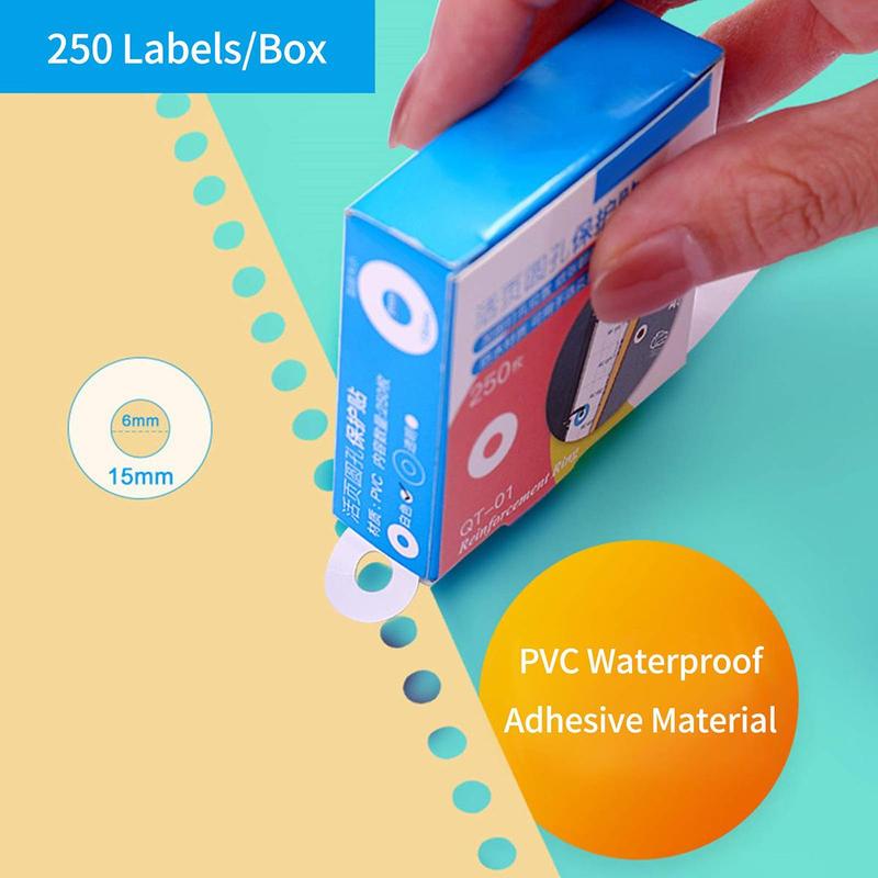 250 stickers Punch reinforcement, loose-leaf paper hole reinforcement ...