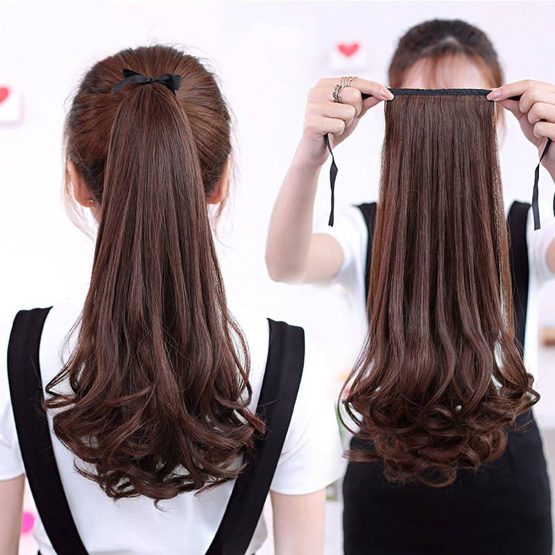 Synthetic Strap Ponytail Hair Extension Wig Curly Ponytail Surrounding ...
