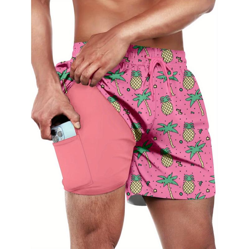 [2-in-1 Quick-Dry Trunks] 2-in-1 Men's Quick-Dry Swim Trunks with ...