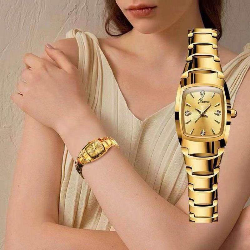 Jam Tangan Kuarza, Jenama Relo Geneva, Elegan, Untuk Wanita, Dail Kecil ...