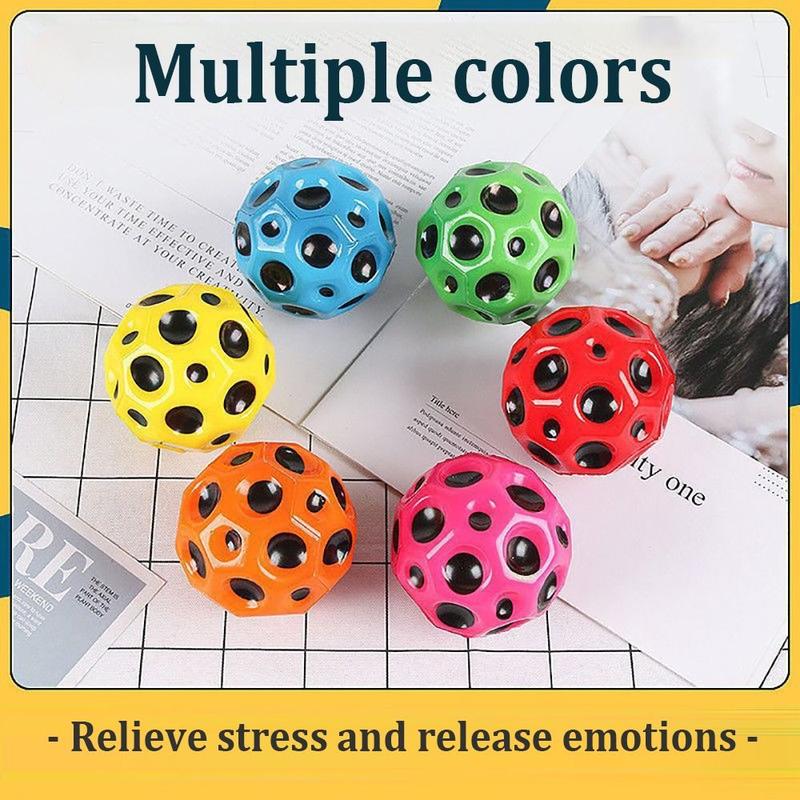 New High Resilience Toy Ball Anti-fall Moon Shape Bouncing Ball ...