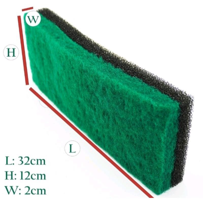 Aquarium Biological Filter Wool Sponge (green + black) - TikTok Shop ...