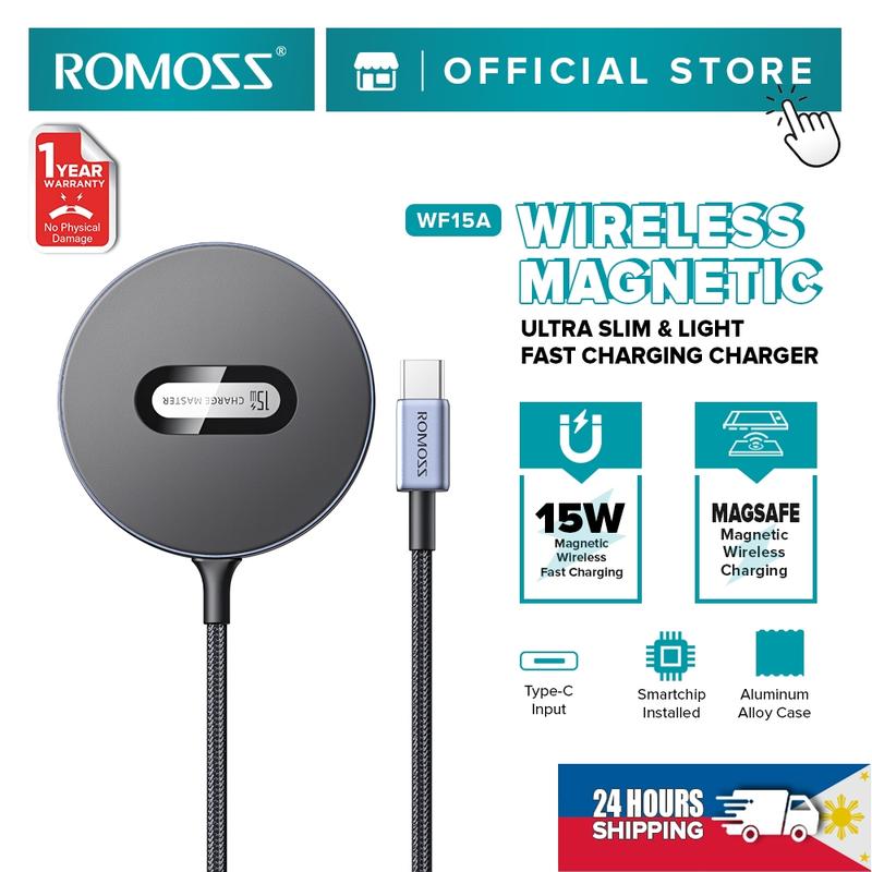 Romoss WF15A 15W Magnetic Type C Wireless Charging with Led Indicator - TikTok Shop Philippines