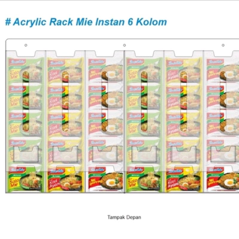 display indomie / akrilik rak mie / akrilik tempat mie 6 slo - Shop ...