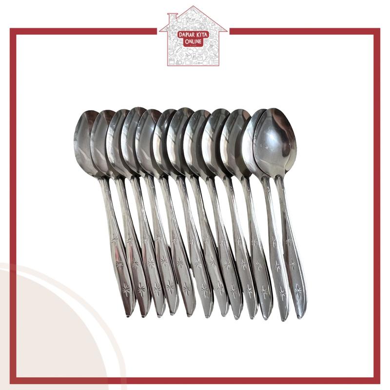 Sendok Makan Stainless / Sendok isi 12 pcs / Sendok 303 / 888 / Sendok ...