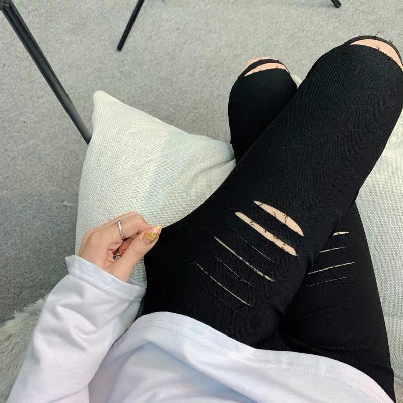 Kinwoo Fashion Women's Ripped High Waist Pants of women (Stretch ...