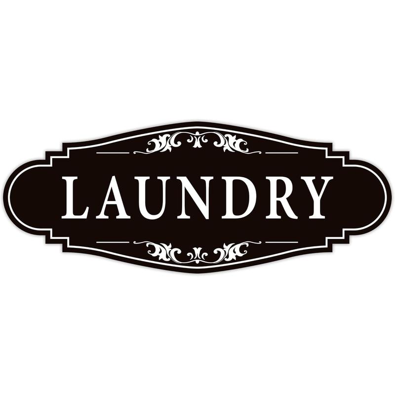 Laundry Room Door Sign for Business and Home,Self-Adhesive Cute Laundry ...