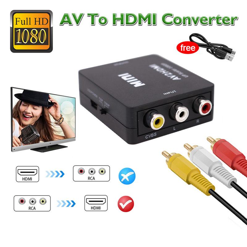 RCA AV to HDMI Converter 1080P AV2HDMI Adapter RCA AV/CVSB L/R - TikTok ...