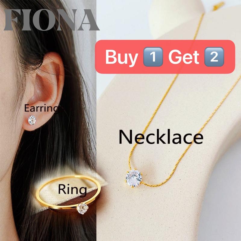 【FIONA】 [Buy 1 Get 2] Minimalist Necklace for Women Non Tarnish ...