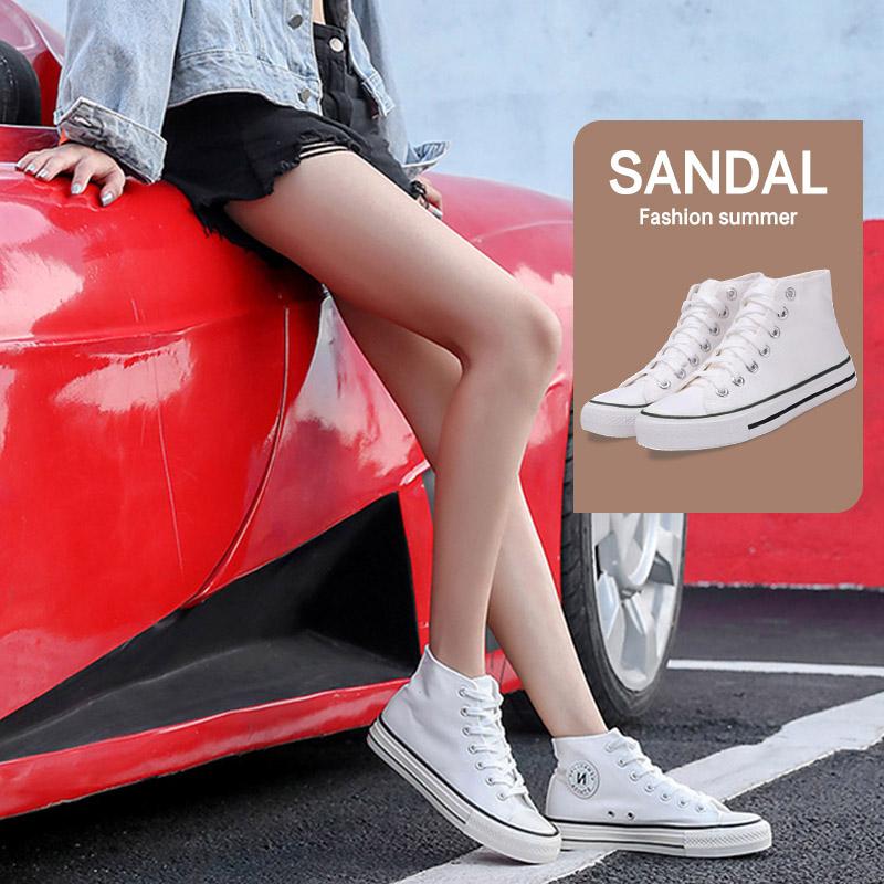 [COD]New fashionable and comfortable girls' high-top cloth shoes ...