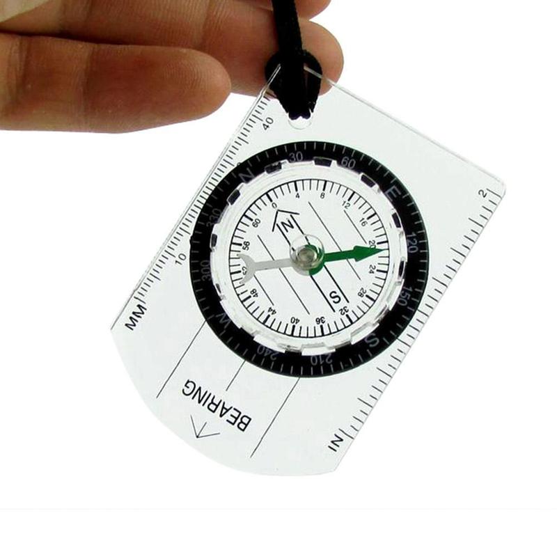 Portable Mini Compass Scale Ruler Multi Function Outdoor Camping ...
