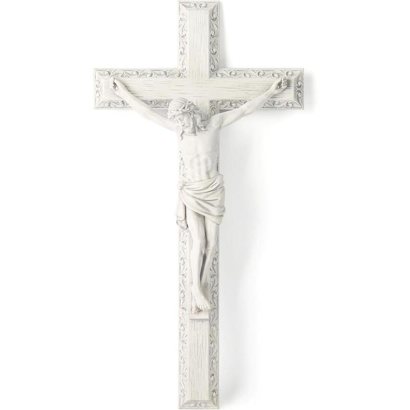 BC Catholic Crucifix Wall Cross, Jesus Christ Wall Decor for Elegant ...
