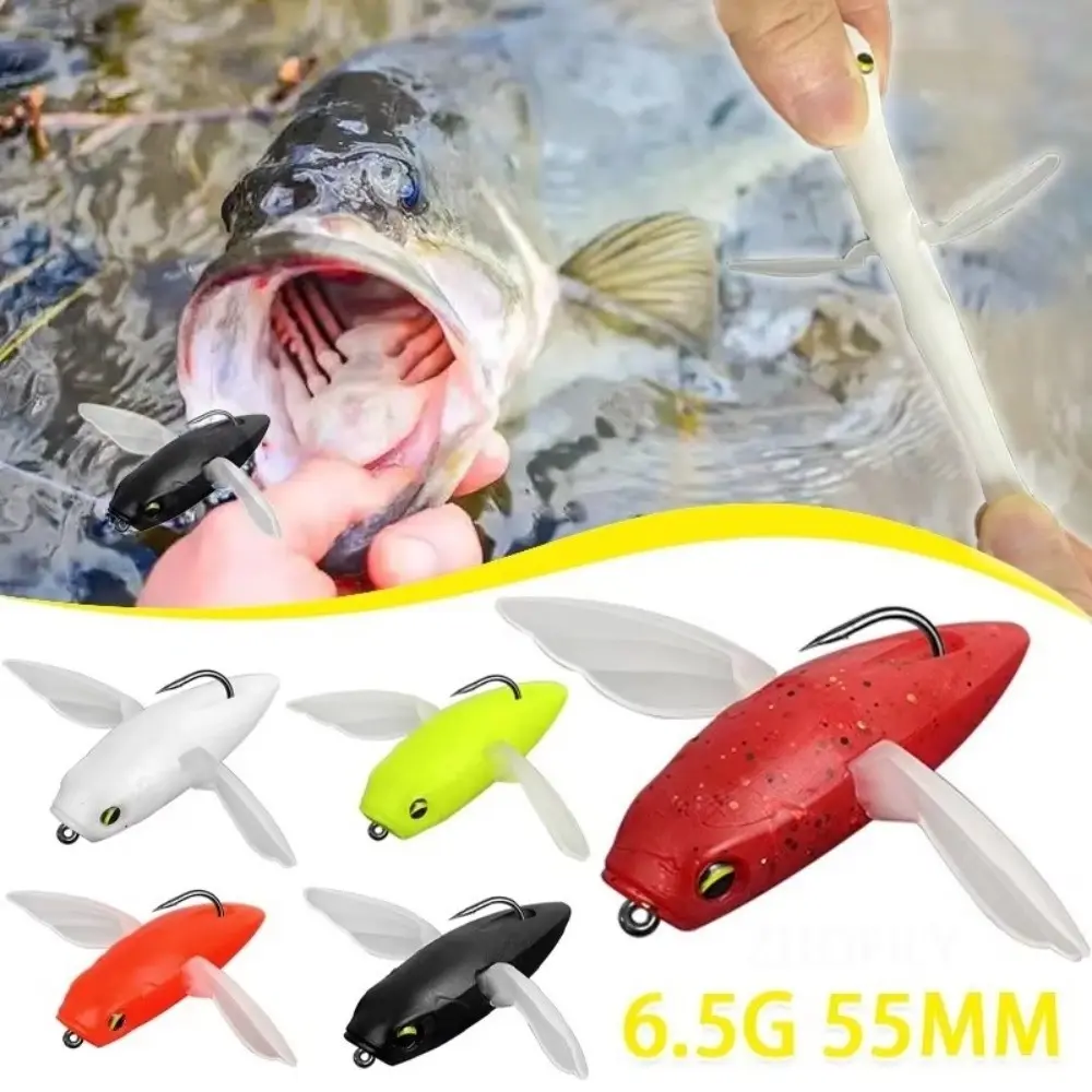 2025 6.5g Weight Fishing Soft Lure 55mm Size Drag Bait TPE TPR Bait Fly ...